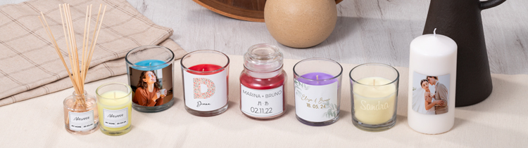 Velas personalizadas y ambientadores personalizados