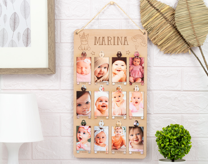 Calendario de madera natalicio personalizado - Regalo Original