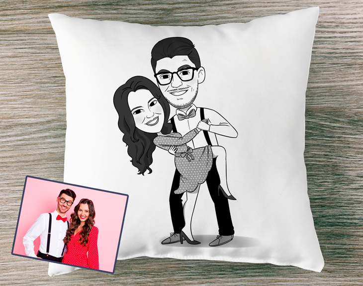 Cushion Caricature Drawing - Made In Gift
