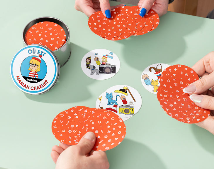 Jeu de cartes Dobble "Où est maman Charlie ?" - Made In Gift