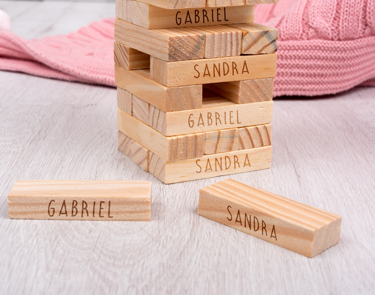 Engraved Jenga game with name - Made in Gift
