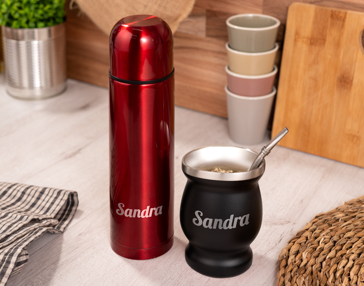 Kit mate y termo personalizado con nombre - Regalo Original