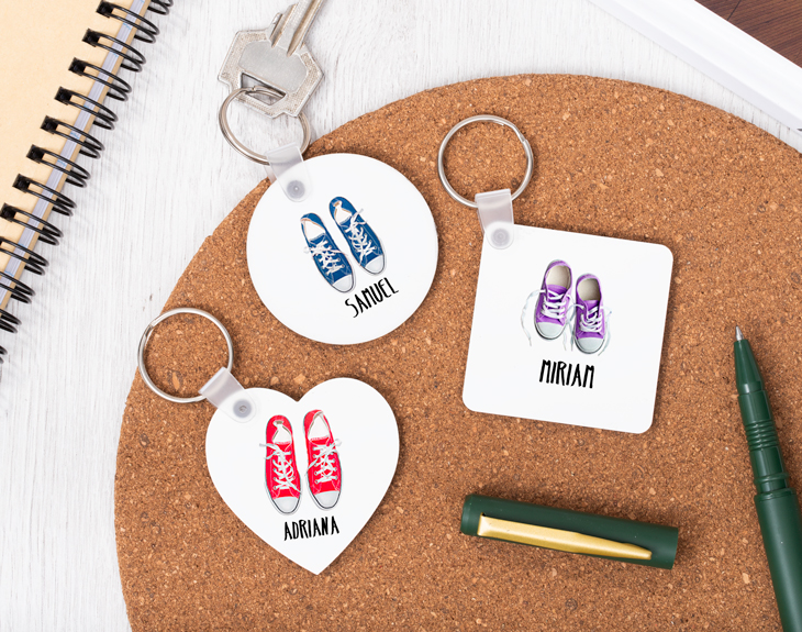 Customised keyring "Shoes Family" - Made in Gift