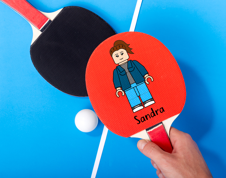 Palas de Ping Pong personalizadas "Familia Lego" - Regalo Original