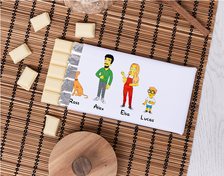 Chocolate bar "Simpsons Family" - Made in Gift