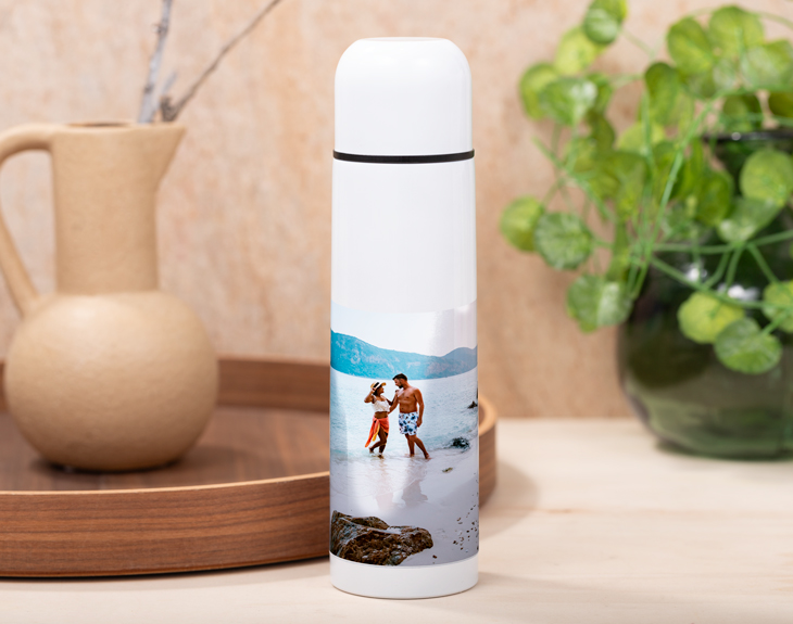 Thermos personnalisé avec verre - Made in Gift