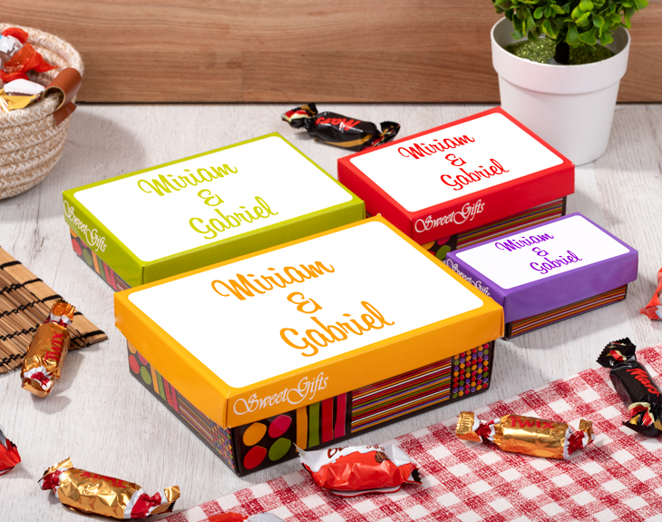 Personalised chocolates tower - Made In Gift