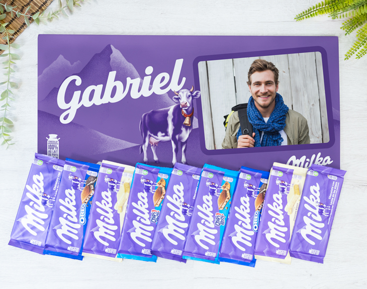 Tableta gigante Milka "Cumpleaños" personalizada - Regalo Original