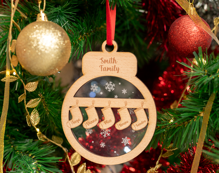 Wooden Christmas ornament "Socks" - Made In Gift