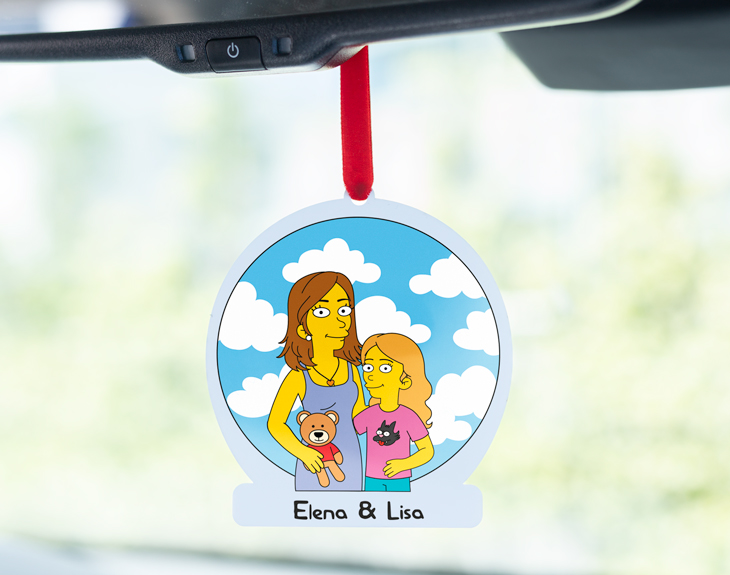 Personalizowana ozdoba do zawieszenia w samochodzie "Mama Simpson ...