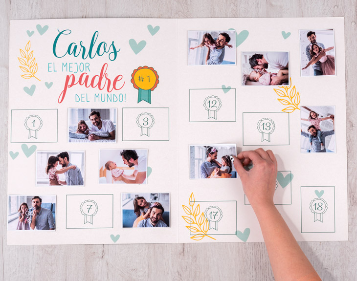 Álbum de cromos "Premio para papá" personalizado - Regalo Original