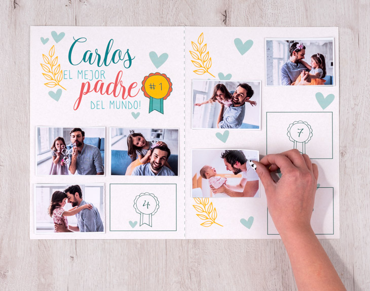 Álbum de cromos "Premio para papá" personalizado - Regalo Original
