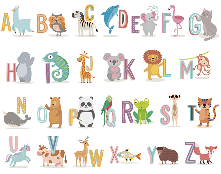 Taza mágica Iniciales animales - Regalo Original