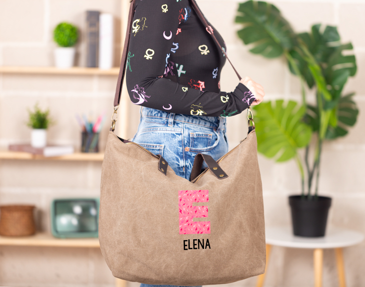 Cesta para bebés personalizada "Alfabeto rayitos" - Regalo Original