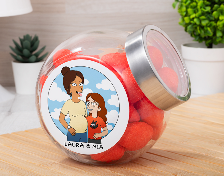 Personalizowany słoik szklany „Mama Simpson” - Made In Gift