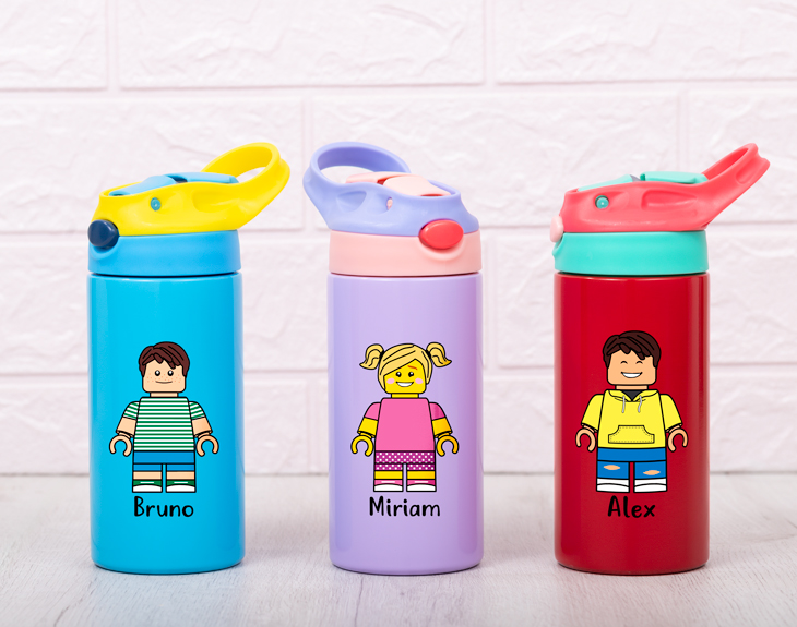 Colourful bottle "Lego Family" - Made In Gift