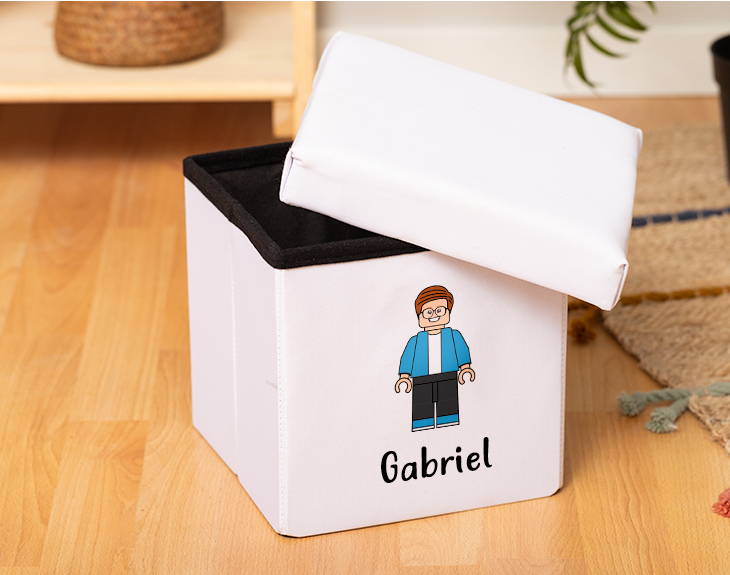 Storage stool "Lego family" - Made In Gift