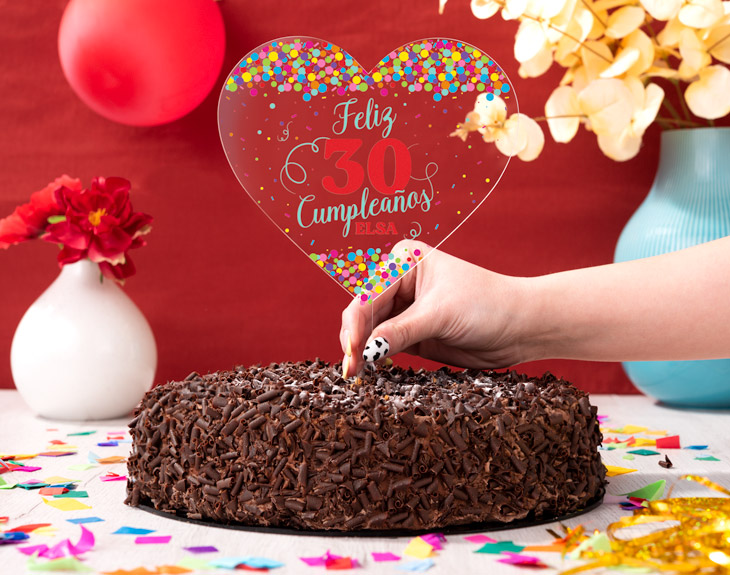 Cake topper personalizado "Feliz Cumpleaños" - Regalo Original