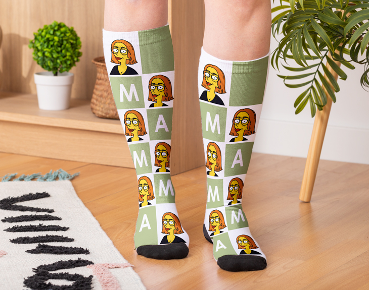 Calze personalizzate "Mosaico Mamma Simpson" - Made In Gift