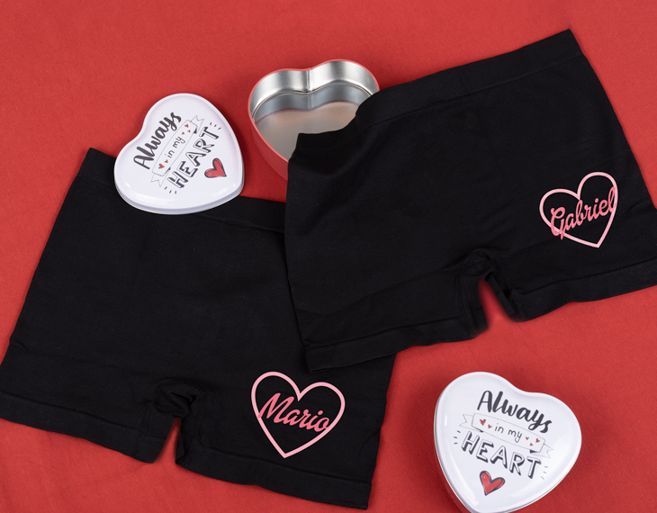 Pack de boxers "Barbie coeur" personnalisés - Made In Gift