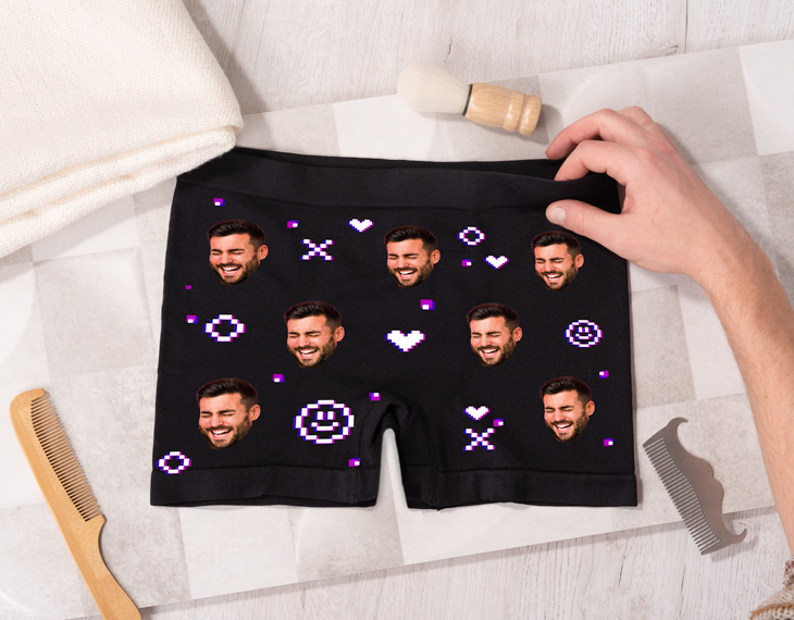 Calzoncillo "Corazones con foto" personalizado - Regalo Original