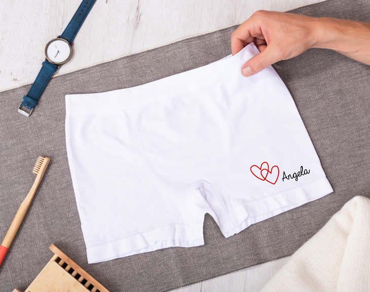 Calzoncillo personalizado "Corazones entrelazados" - Regalo Original