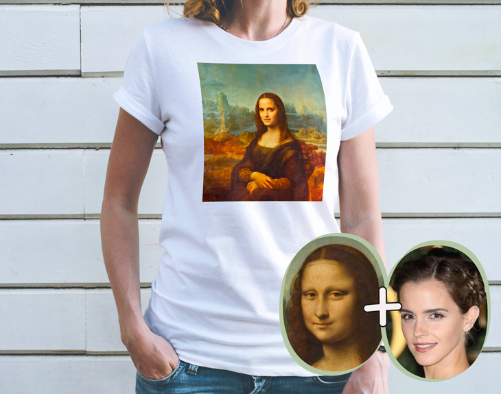 Mona Lisa t-shirt/hoodie with your face - Made In Gift