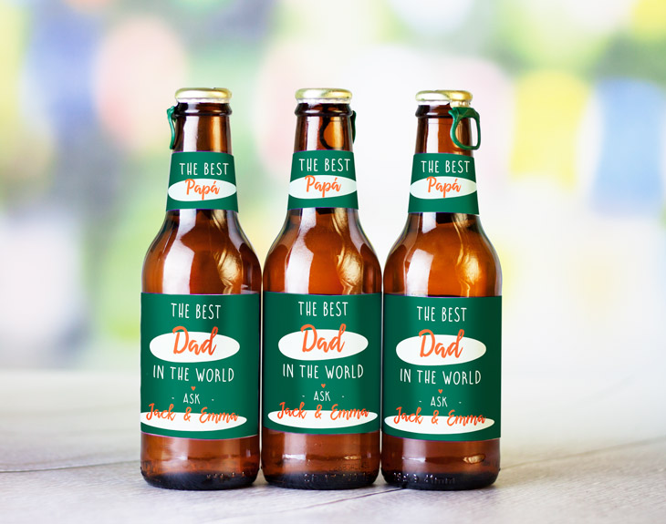 Pack of 6 beers"The best dad in the world according to..." - Made in Gift