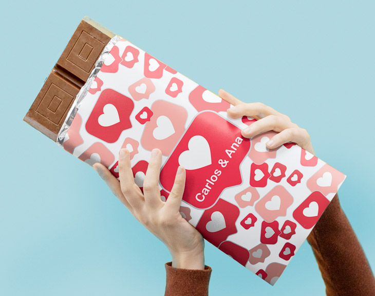 Tableta De Chocolate Kilo "Likes" - Regalo Original