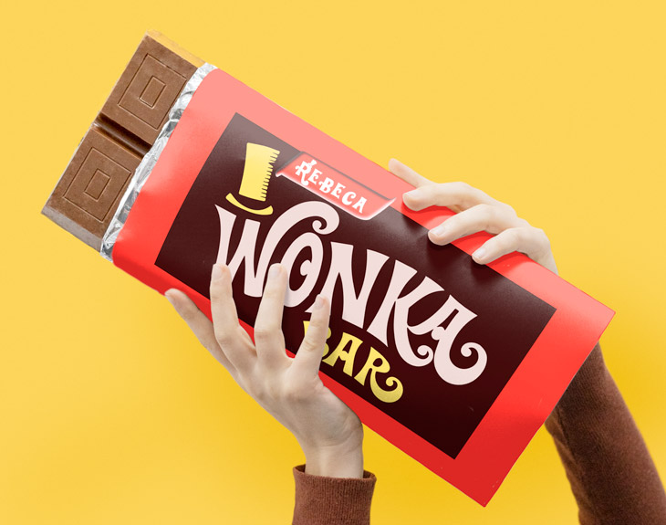 1 kg de tablette de chocolat de Willy Wonka - Made in Gift