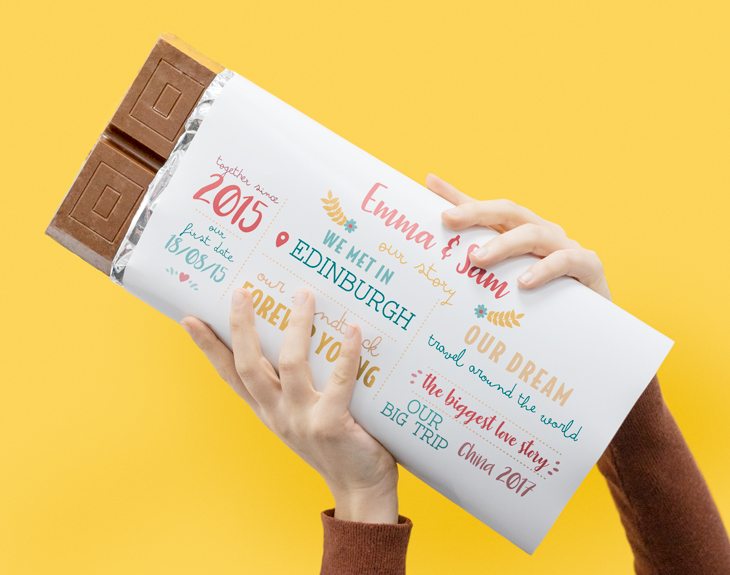 One-kilo chocolate bar "Our story" - Made in Gift