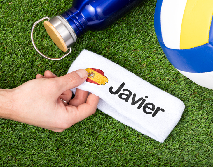 Customised headband "Spanish flag" - Made In Gift