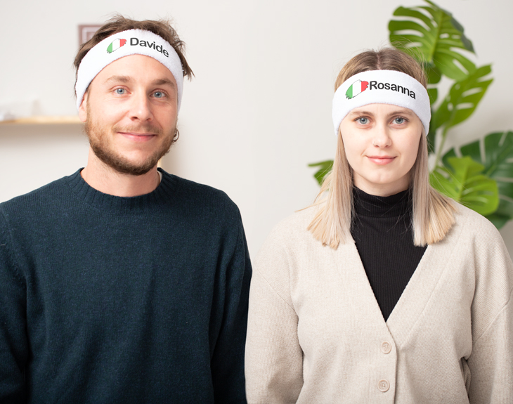 Customised headband "Italian flag" - Made In Gift