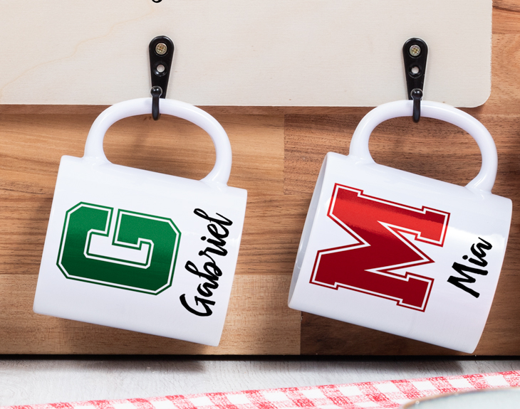 Retro mug hanger "College Alphabet" - Made In Gift