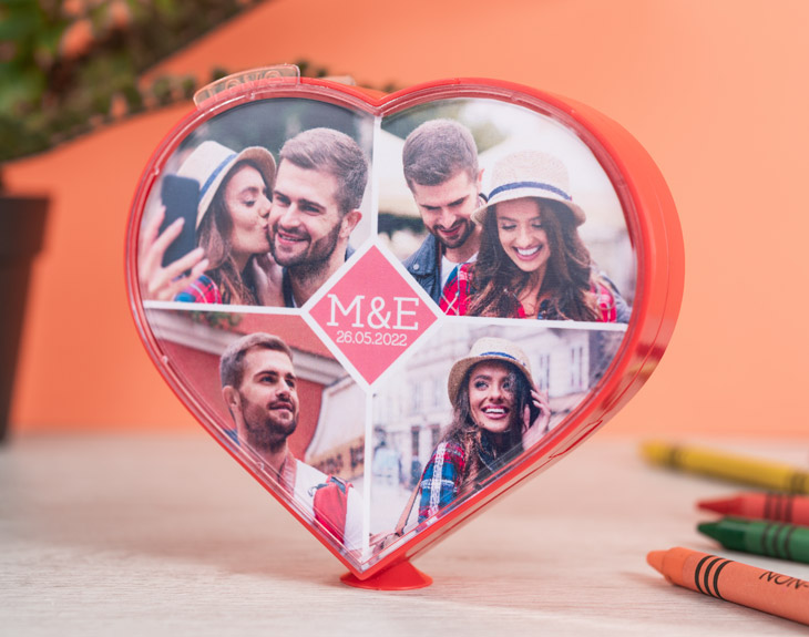 Rotating heart "Rhombus Collage" - Made In Gift