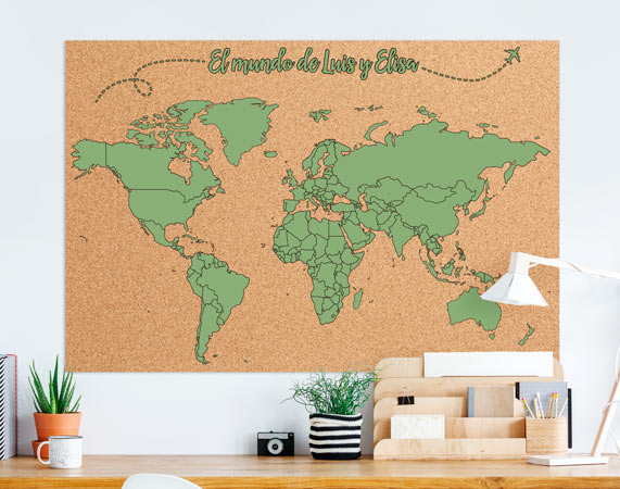 Corcho "Mapa del mundo" Regalo Original