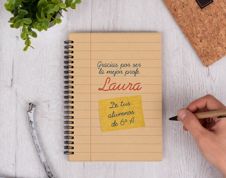 Cuaderno personalizado "El cuaderno del profe" - Regalo Original