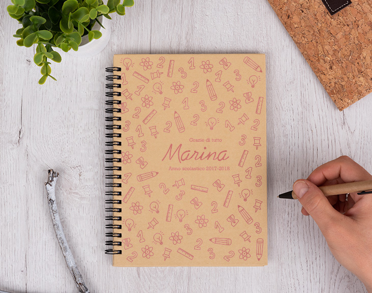 Quaderno personalizzato "Disegni del prof" - Made In Gift