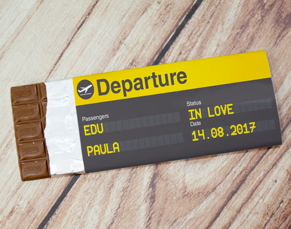 Chocolate bar "Flight board" - Made in Gift