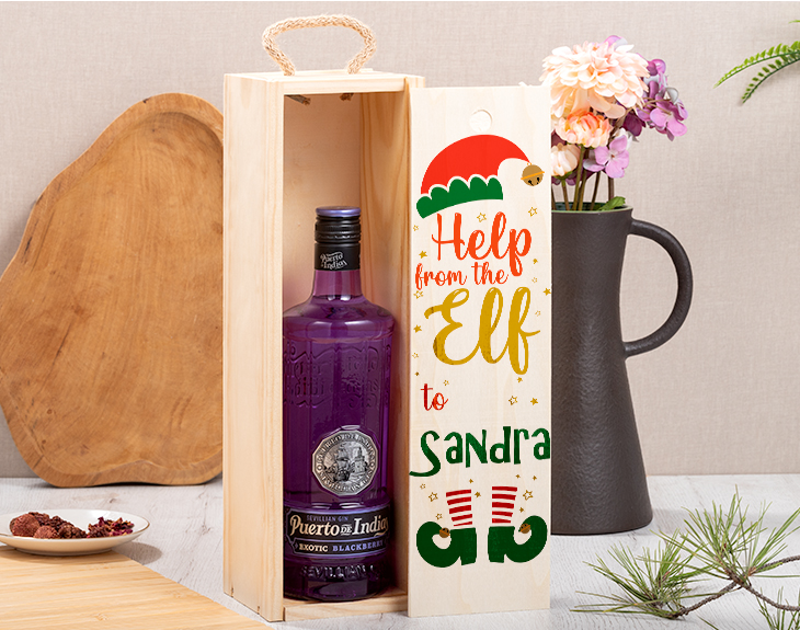 Box "Christmas elf" with gin - Made In Gift