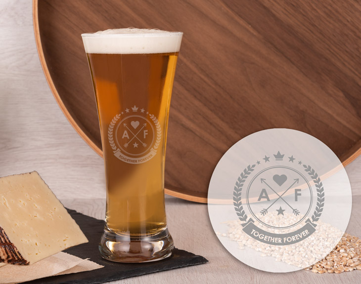 Weizen beer mug "Motifs of love" - Made In Gift