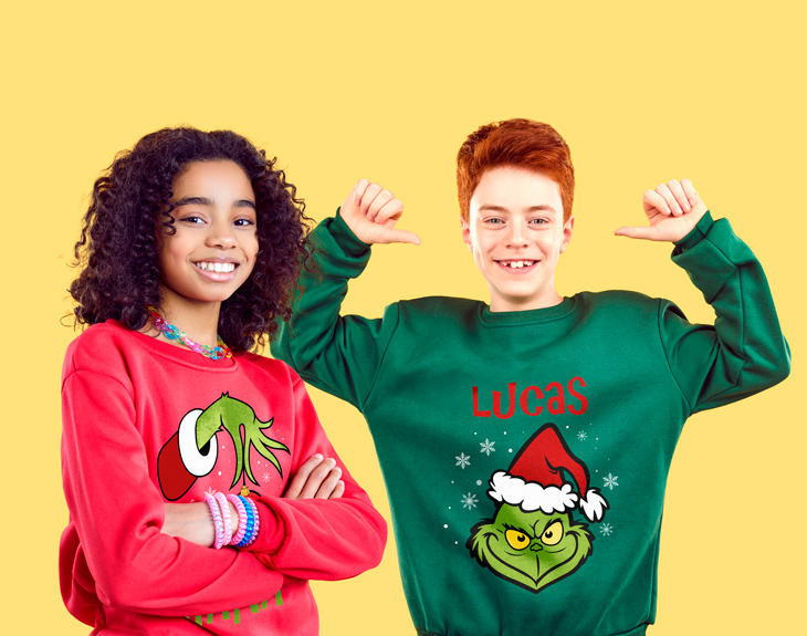 Sudadera navideña infantil "Grinch" - Regalo Original