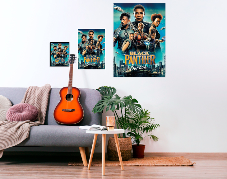Black Panther print with your face - Made In Gift