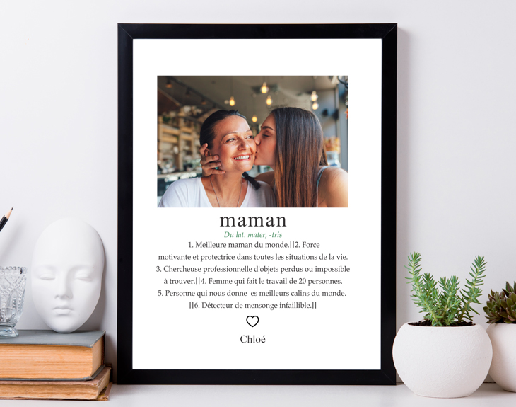Affiche personnalisée "Définition de maman" - Made In Gift
