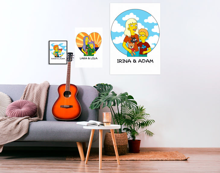 Affiche personnalisée "Maman Simpson" - Made In Gift