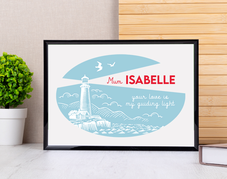 Customised print "My guiding light" - Made In Gift