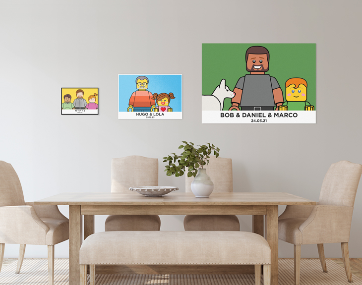 Affiche personnalisée "Papa Lego" - Made In Gift