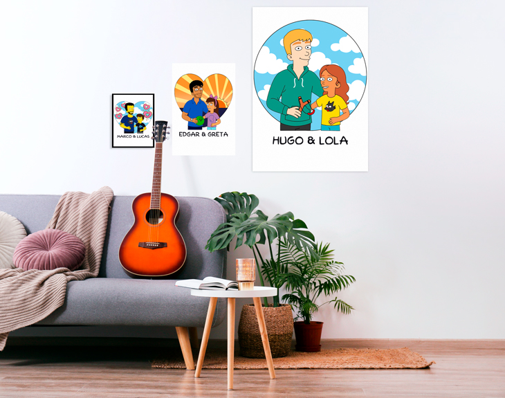 Personalised print "Simpson father" - Made In Gift
