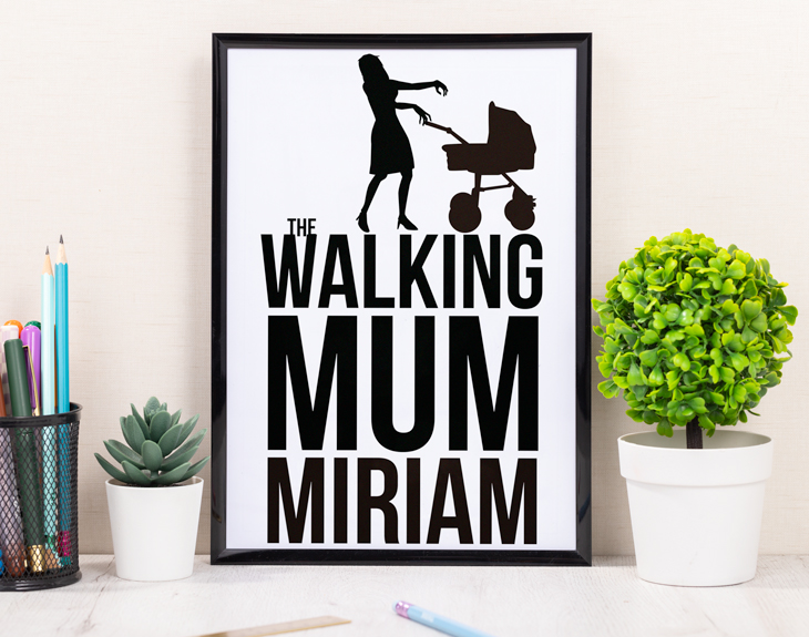 Lámina personalizada "Walking mum" - Regalo Original