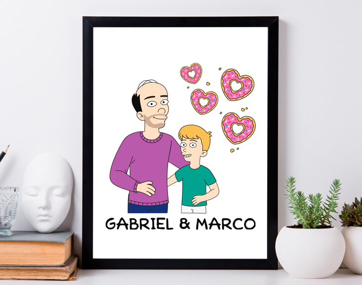 Lámina personalizada "Padre Cartoon" - Regalo Original